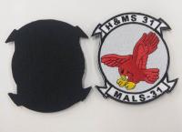 China Large Soccer Embroidered Cloth Patches 75 Percent Embroidery Velcro Backing Custom Logo for sale