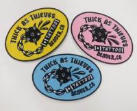 China Custom Embroidered School Logo Patches Plastic Backing Sew Iron On 100 Pcs MOQ for sale