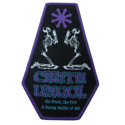 China Custom Woven Patches Iron On Self Adhesive Shrink Proof 100 Pcs MOQ Polyester for sale