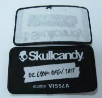 China Custom Woven Patches Sew On 100pcs Minimum Paper Coating Logo Name Badge for sale