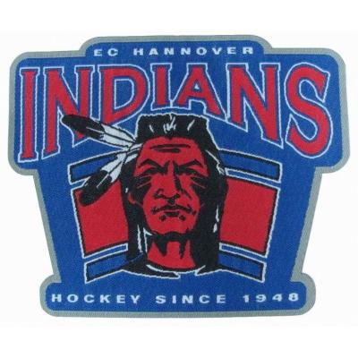 China Brand Name 	Custom Woven Patches 60mm  height  Hook and Loop Backing for sale