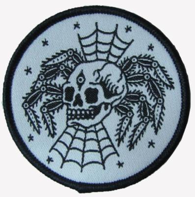 China Custom Woven Patches 50pcs Minimum Order Durable Washable Polyester Cotton Logo Patches for sale