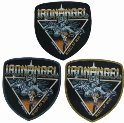 China Twill Fabric Custom Woven Patches Diamond Shape Flat Appearance for sale