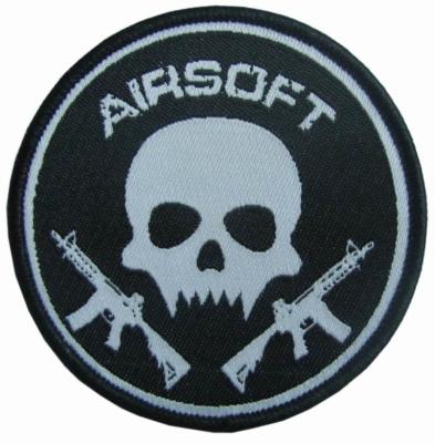 China Custom Machine Woven Patches Laser Cut Border 50pcs MOQ for Caps Clothing for sale