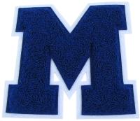 China Custom Chenille Letter Patches Iron On for Sweatsuit Jacket Bag 5cm Height for sale