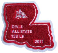 China Custom Chenille Sports Patches 3 Inch High Heat Cut Border for Jackets for sale