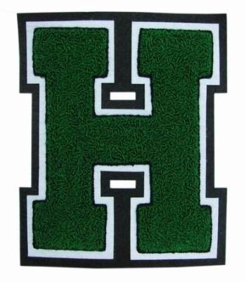 China Custom Big Chenille Letters Patches Twill Felt Greek Letters for Caps 100pcs MOQ for sale