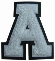 China Custom Chenille Varsity Letters Decorative Patches for Business Gifts 5x5 cm for sale