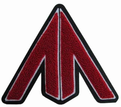 China Custom Chenille Varsity Patches Iron On Backing No Minimum 30pcs MOQ Custom Shape for sale