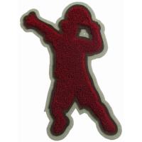 China No Shrinking Chenille Back Patch Chenille Greek Letters Soft Hand Touch for sale