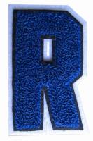 China Custom Chenille Patches Eco Friendly Non Toxic Iron On Embroidered Letters 5cm for sale