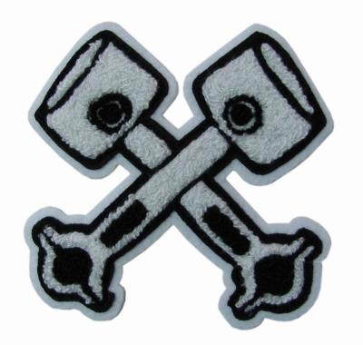 China Custom Washable Chenille Letters Patches Durable Sports Patches 100pcs MOQ for sale