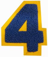 China Blue Orange Chenille Varsity Letters  Double Or Single Felt Soft Touch for sale