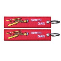 China Fashionable Embroidered Fabric Keychain High Density No Minimum for sale