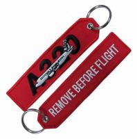 China Fashionable Embroidered Fabric Keychain High Density No Minimum for sale