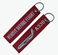 China Custom Twill Embroidered Keychain with Logo Both Sides 100pcs MOQ Promotional Gift for sale