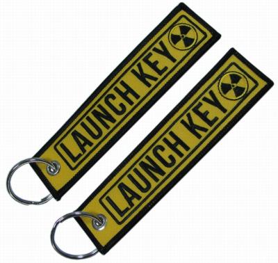 China Custom Embroidered Remove Before Flight Keychain Shrink Proof Washable Durable Promotional Gift for sale