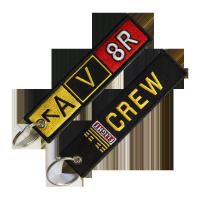 China Custom Embroidered Remove Before Flight Keychain Shrink Proof Washable Durable Promotional Gift for sale