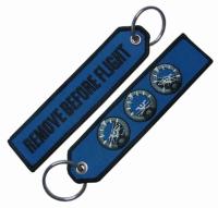 China Red Blue Remove Before Flight Tag  130*30MM Attached With Metal Ring for sale