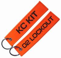 China Custom Embroidered Keychain 130x30mm Washable Dry Cleanable Shrink Proof for sale
