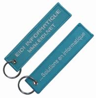 China Custom Embroidered Keychain 130x30mm Washable Dry Cleanable Shrink Proof for sale