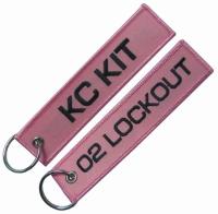 China Custom Embroidered Keychain 130x30mm Washable Dry Cleanable Shrink Proof for sale