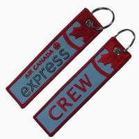 China Decorative Embroidered Key Tags Cool  Embroidered Motorcycle Keychain for sale