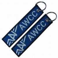 China Decorative Embroidered Key Tags Cool  Embroidered Motorcycle Keychain for sale
