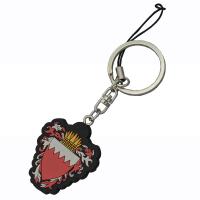China Custom Soft PVC Keychain with Embossed Logo 2D 3D Both Sides 100pcs Minimum for sale