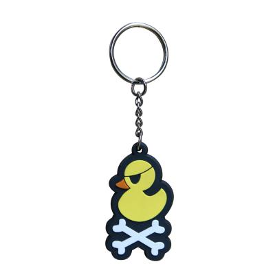 China Custom Soft PVC Rubber Keychain 3D Molded Promotional Key Ring 2-8mm Thickness for sale