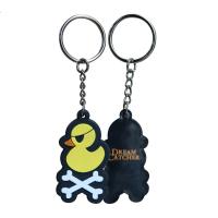 China Custom Soft PVC Rubber Keychain 3D Molded Promotional Key Ring 2-8mm Thickness for sale