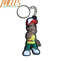 China Custom 3D Soft PVC Keychain with Metal Ring 2-8mm Thickness Fade Proof for sale