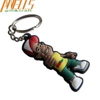China Custom 3D Soft PVC Keychain with Metal Ring 2-8mm Thickness Fade Proof for sale