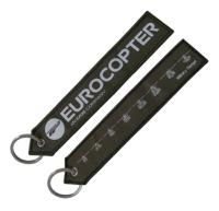 China Custom Woven Fabric Keychain Luggage Tag 130x30mm Personalized Logo for sale