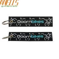 China Promotional Embroidered Motorcycle Keychain Durable Eco Friendly for sale