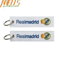China Custom Woven Keychain 130x30mm No Shrinking Eco Friendly Travel Souvenir for sale