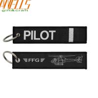 China Custom Woven Double Side Keychain 100pcs MOQ Polyester Fabric Promotional Keyring for sale