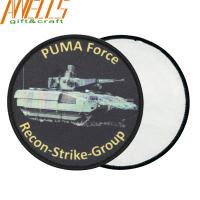 China Custom Dye Sublimation Patch 100pcs MOQ Waterproof Polyester Heat Transfer Embroidered Patch for sale