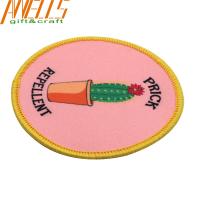 China Lightweight Sublimated Twill Patch Durable  Die Cut Border With Company Logo for sale