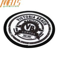 China Custom Polyester Dye Sublimation Patch Silk Printed Embroidered Back Patch 100pcs MOQ for sale