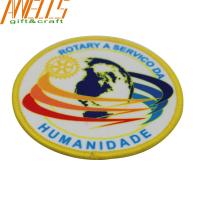 China Waterproof  Dye Sublimation Patch 80MM Diamter Fade Proof Easy To Clean for sale