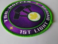 China Custom Dye Sublimation Patch Large Round Fabric Badge Iron On Heat Transfer 8cm for sale