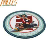 China Custom Sublimation Heat Transfer Patches Washable Polyester 300 DPI Velcro Backing for sale