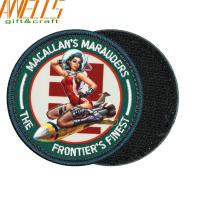 China Custom Sublimation Heat Transfer Patches Washable Polyester 300 DPI Velcro Backing for sale