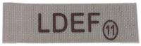 China Custom Washable Woven Logo Labels Ultrasonic Cut 100D Polyester for Clothing Brand for sale