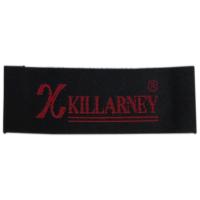 China Custom Woven Clothing Labels No Minimum Private Brand Logo Polyester Cotton 100 Pcs for sale