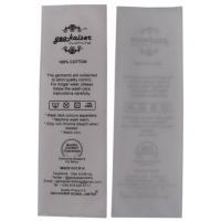 China Custom Woven Clothes Label High Density Merrow Border 1000 PCS Polyester Yarn for sale