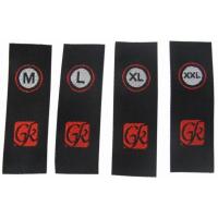 China Custom Woven Clothes Label High Density Merrow Border 1000 PCS Polyester Yarn for sale