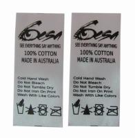 China Custom Woven Apparel Labels Embroidered Tags 100 PCS Minimum Washable Durable for sale