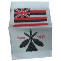 China Custom Woven Clothing Labels Sewing On Soft Edge Durable Dry Cleanable 1000 Pcs for sale